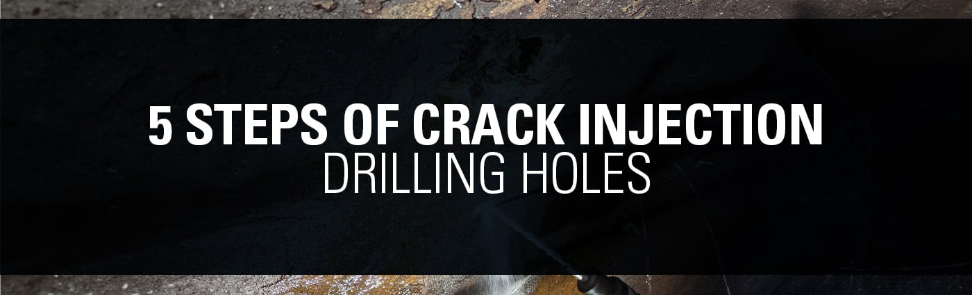 5 Steps of Crack Injection - 1. Drilling Holes