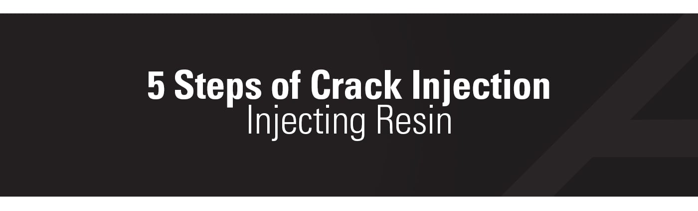 5 Steps of Crack Injection – 5. Injecting Resin