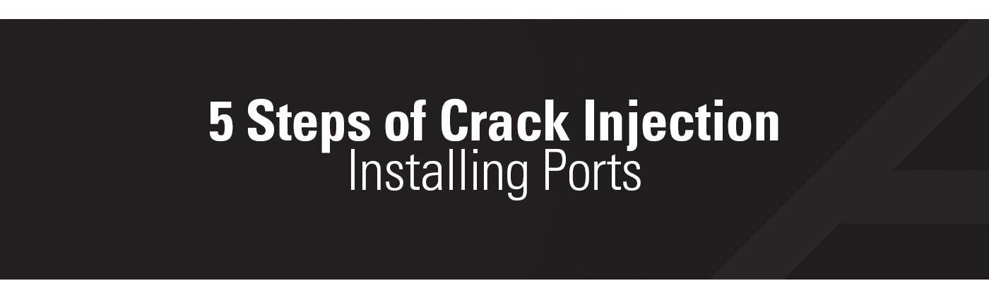 5 Steps of Concrete Crack Injection – 3. Installing the Ports