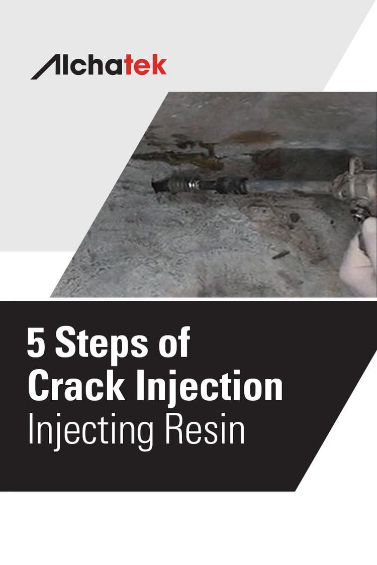 5 Steps of Crack Injection – 5. Injecting Resin