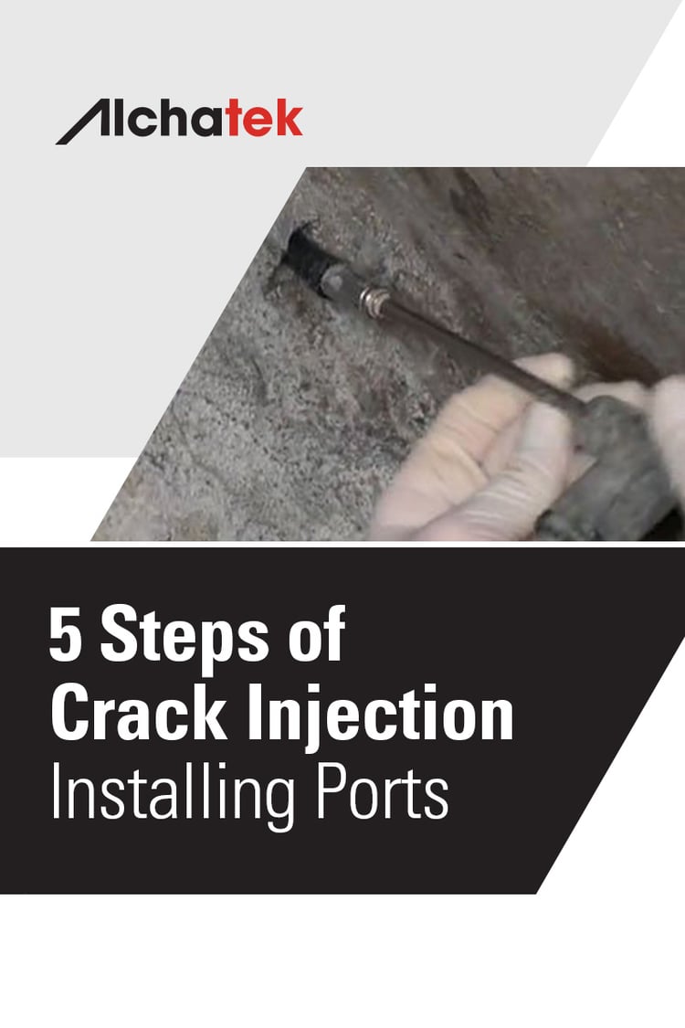 5 Steps of Concrete Crack Injection – 3. Installing the Ports