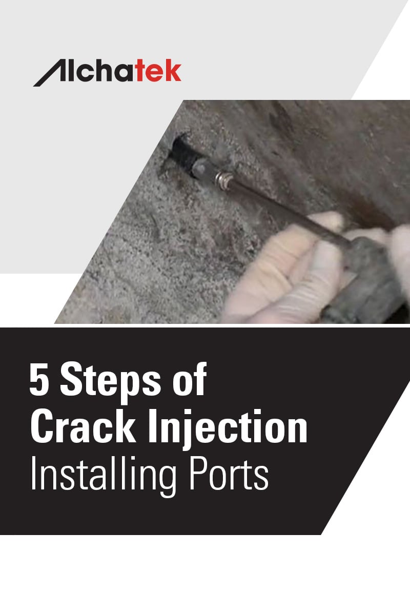 5 Steps of Concrete Crack Injection – 3. Installing the Ports