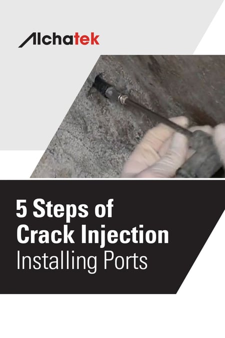 5 Steps of Concrete Crack Injection – 3. Installing the Ports