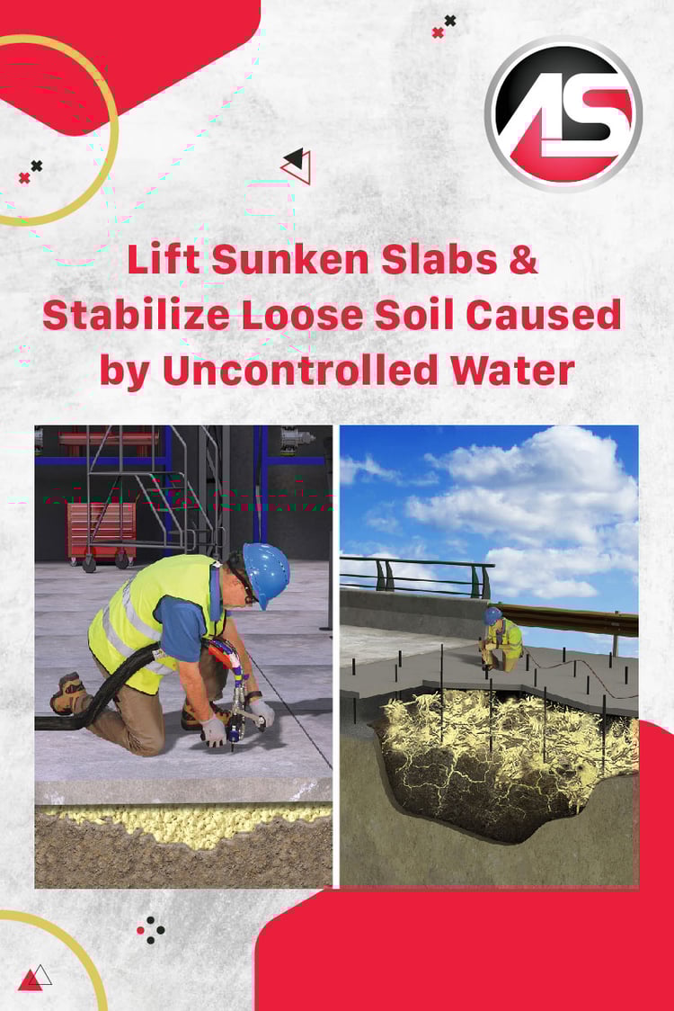 Lift Sunken Slabs & Stabilize Loose Soil Caused by Uncontrolled Water