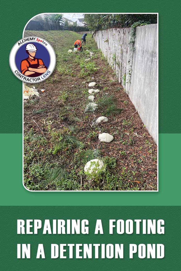 Case Study - Repairing a Footing in a Detention Pond