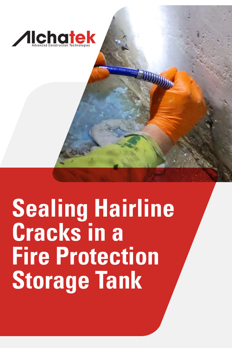 Case Study - Sealing Hairline Cracks in a Fire Protection Storage Tank