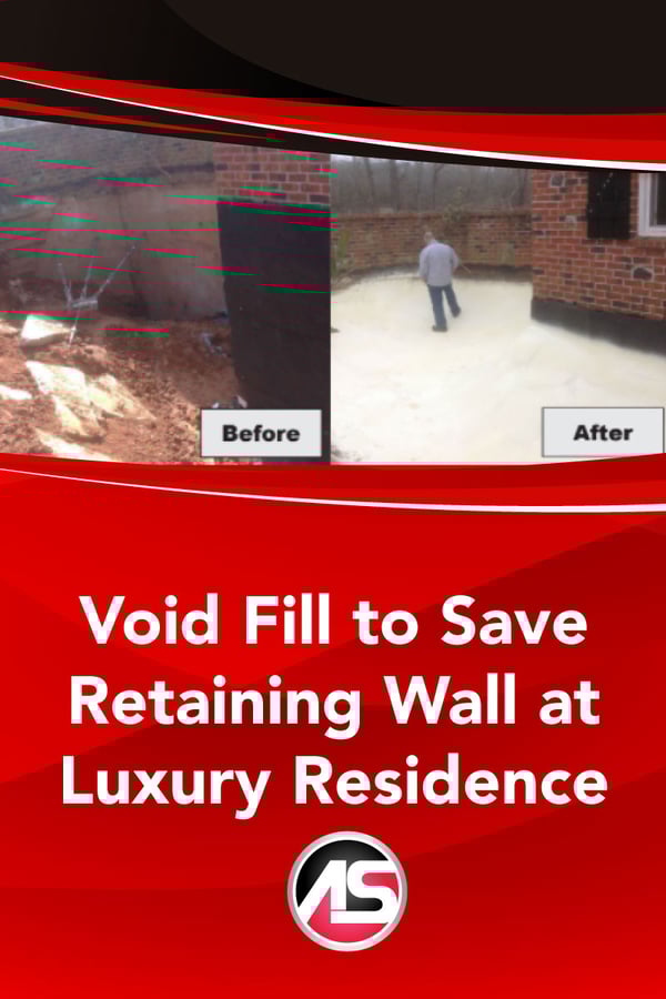 Void Fill to Save Retaining Wall at Luxury Residence