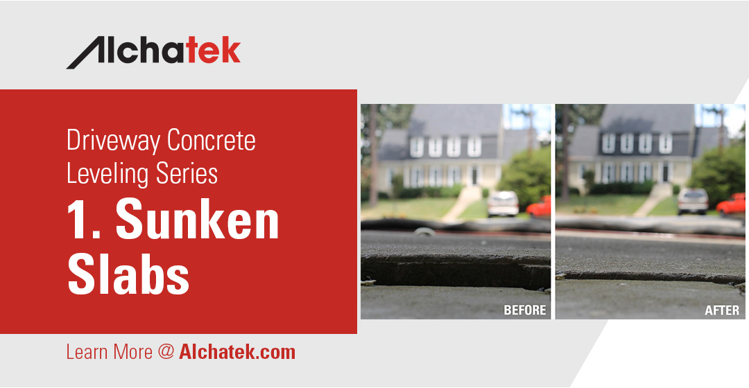 Driveway Concrete Leveling Series - 1. Sunken Slabs