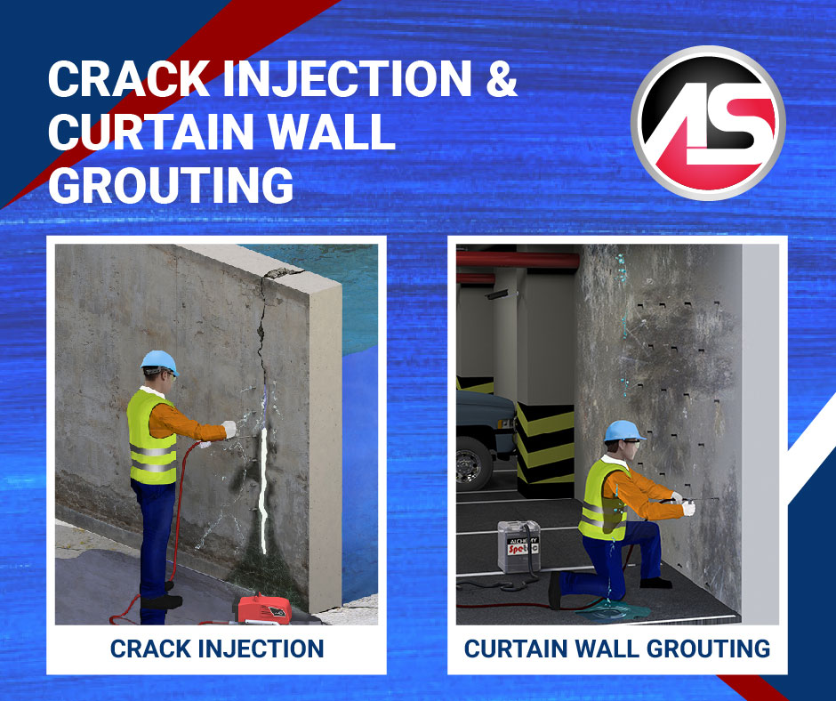 Sealing Leaks - Crack Injection & Curtain Wall Grouting