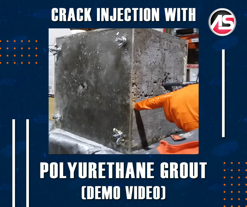 Crack Injection with Polyurethane Grout (Demo Video)
