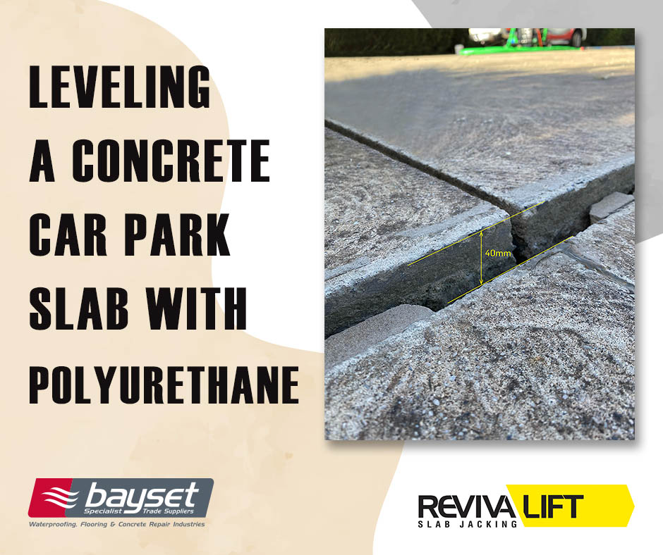 Leveling a Concrete Car Park Slab with Polyurethane
