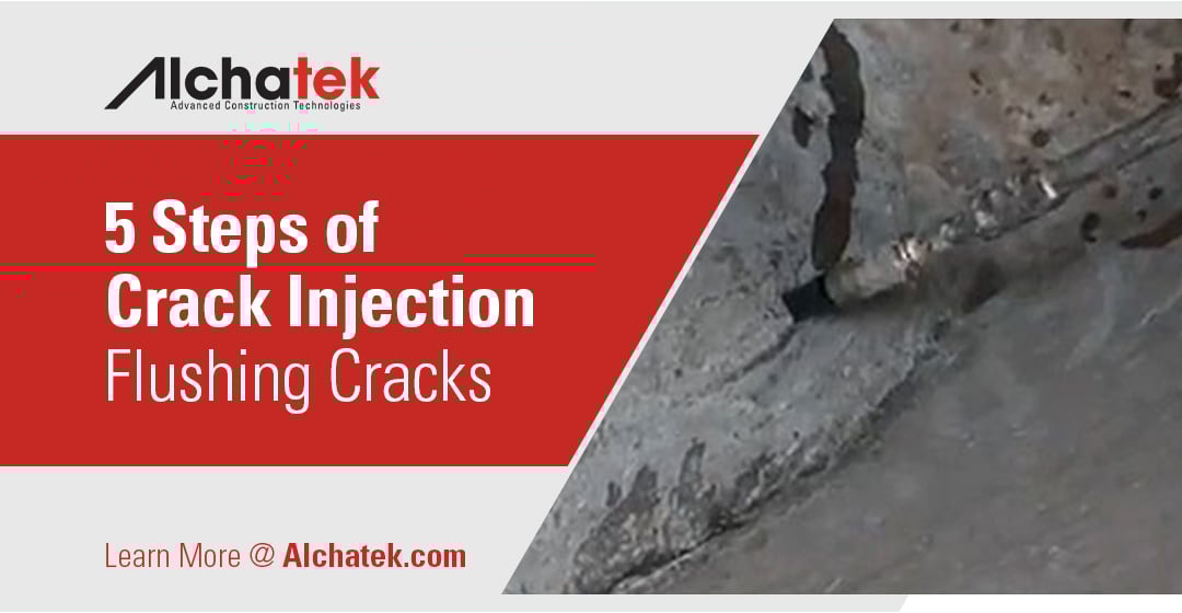 5 Steps of Crack Injection – 4. Flushing Cracks
