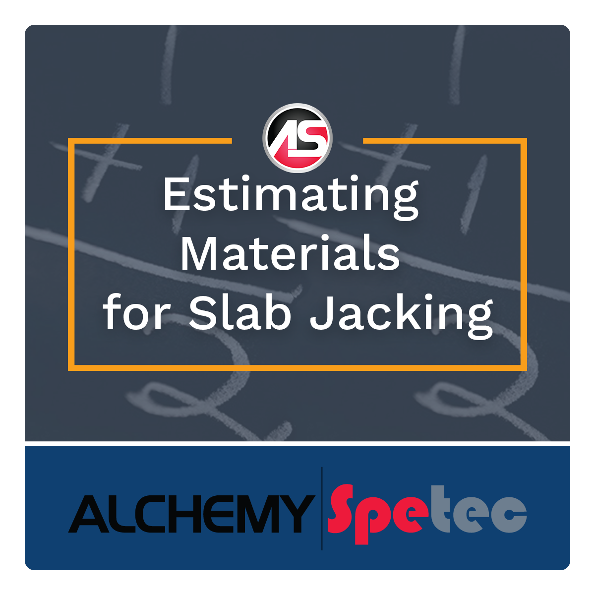 Estimating Materials for Slab Jacking